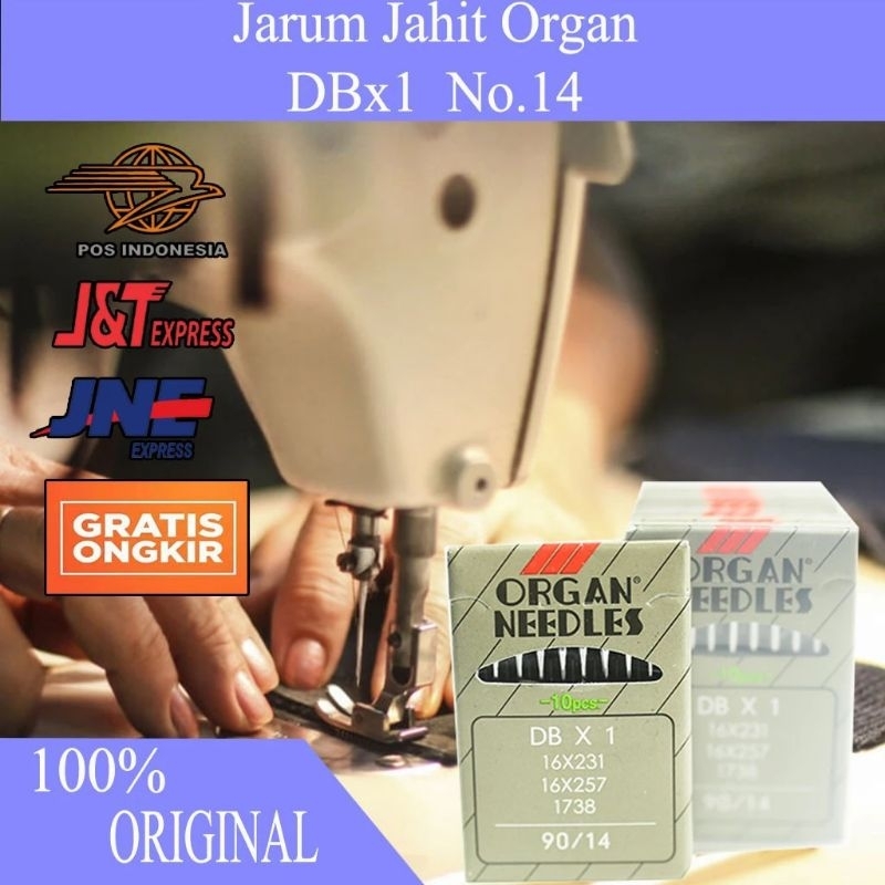 Jual ORI Jarum Jahit Dbx1 Organ No 14/Bisa Gratis Ongkir/Untuk Mesin Jahit | Shopee Indonesia