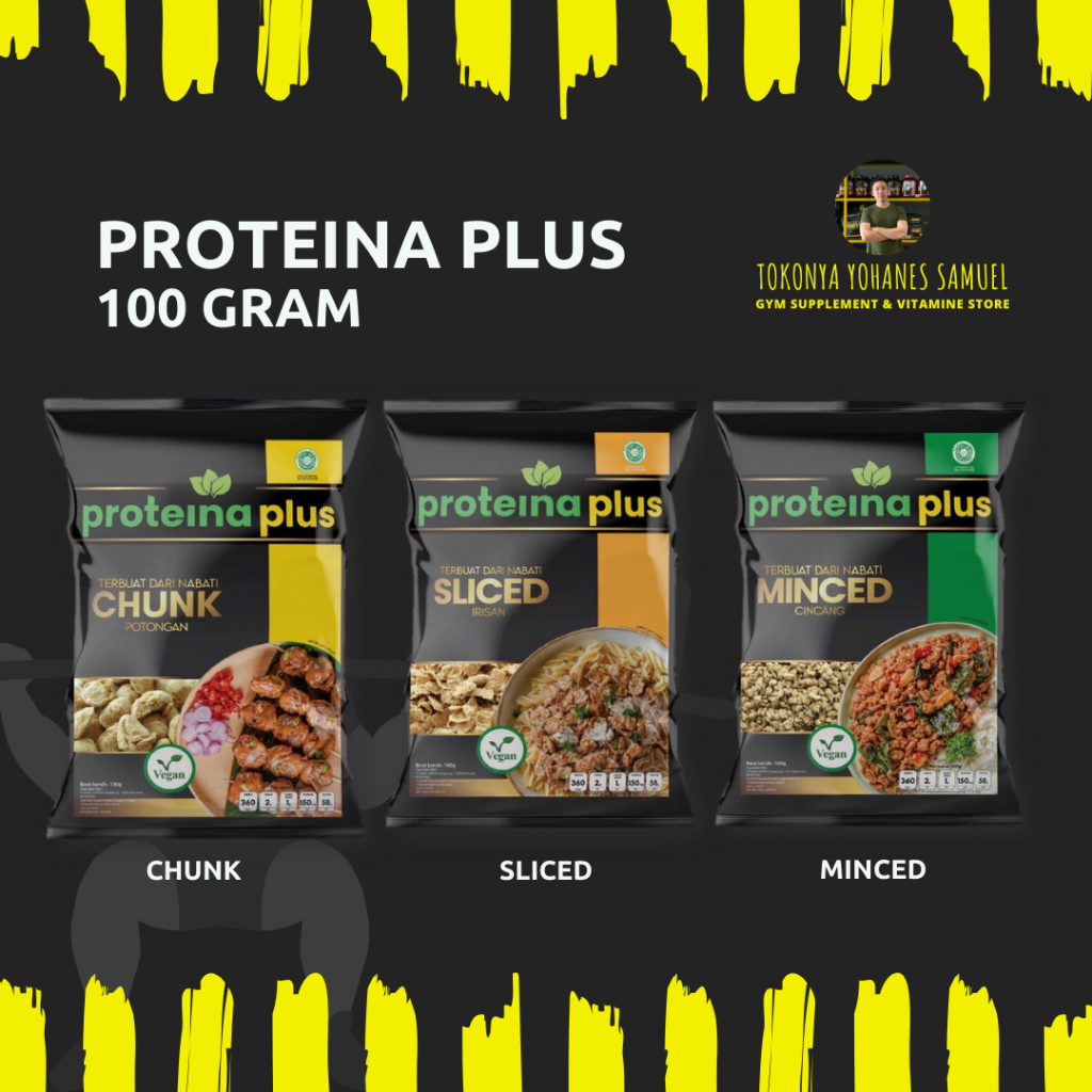 Jual Proteina Plus 100g Chunk Minced Sliced / Protein Nabati / Daging ...