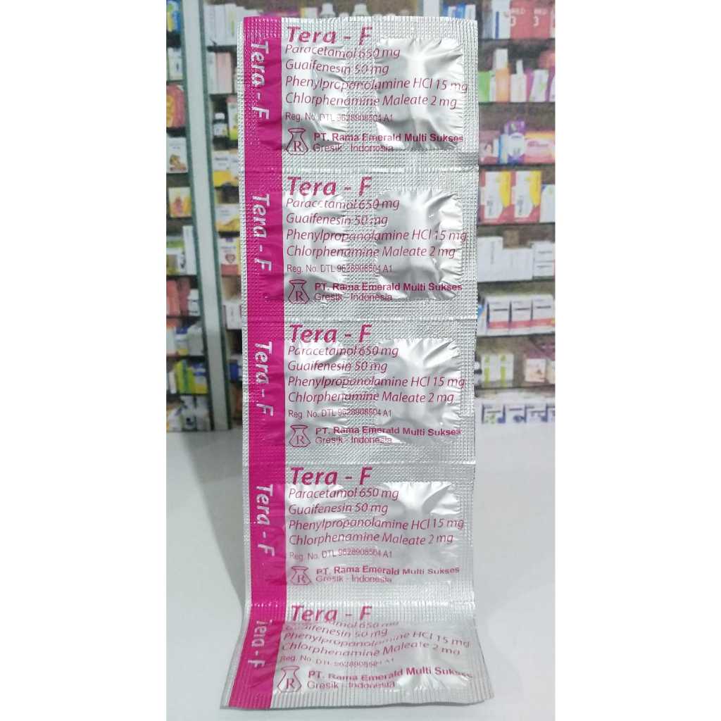 Jual Tera F 1 Strip Isi 10 Tablet - Obat Demam Flu Pilek Batuk | Shopee ...
