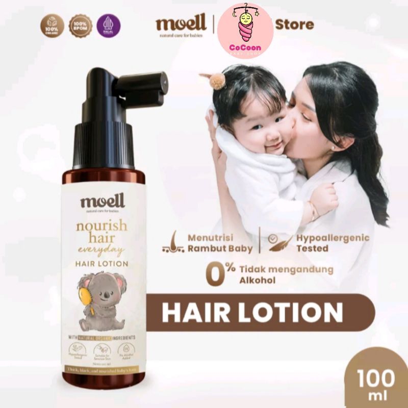 Jual Penumbuh Rambut Bayi Moel Moell Hair Lotion 100 ml | Shopee Indonesia