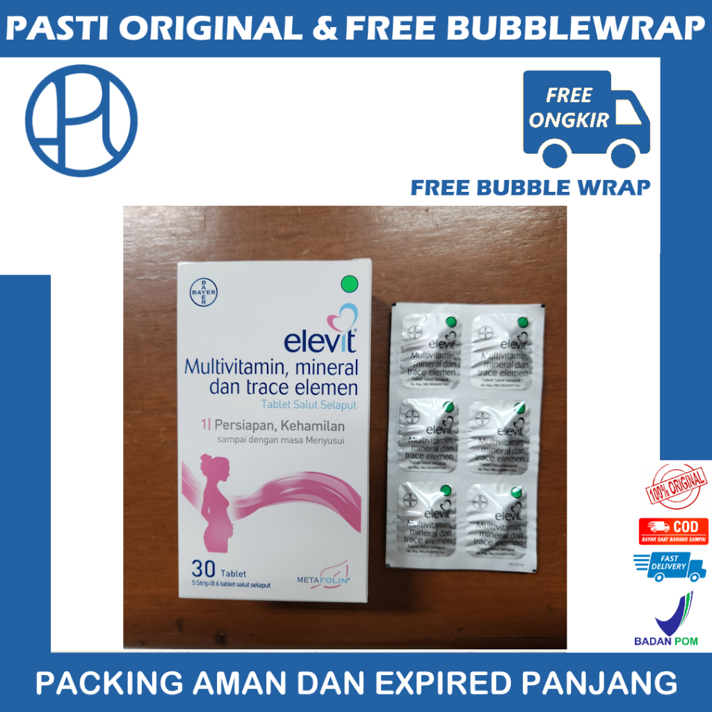 Jual ELEVIT TABLET PER STRIP 6 TABLET | Shopee Indonesia