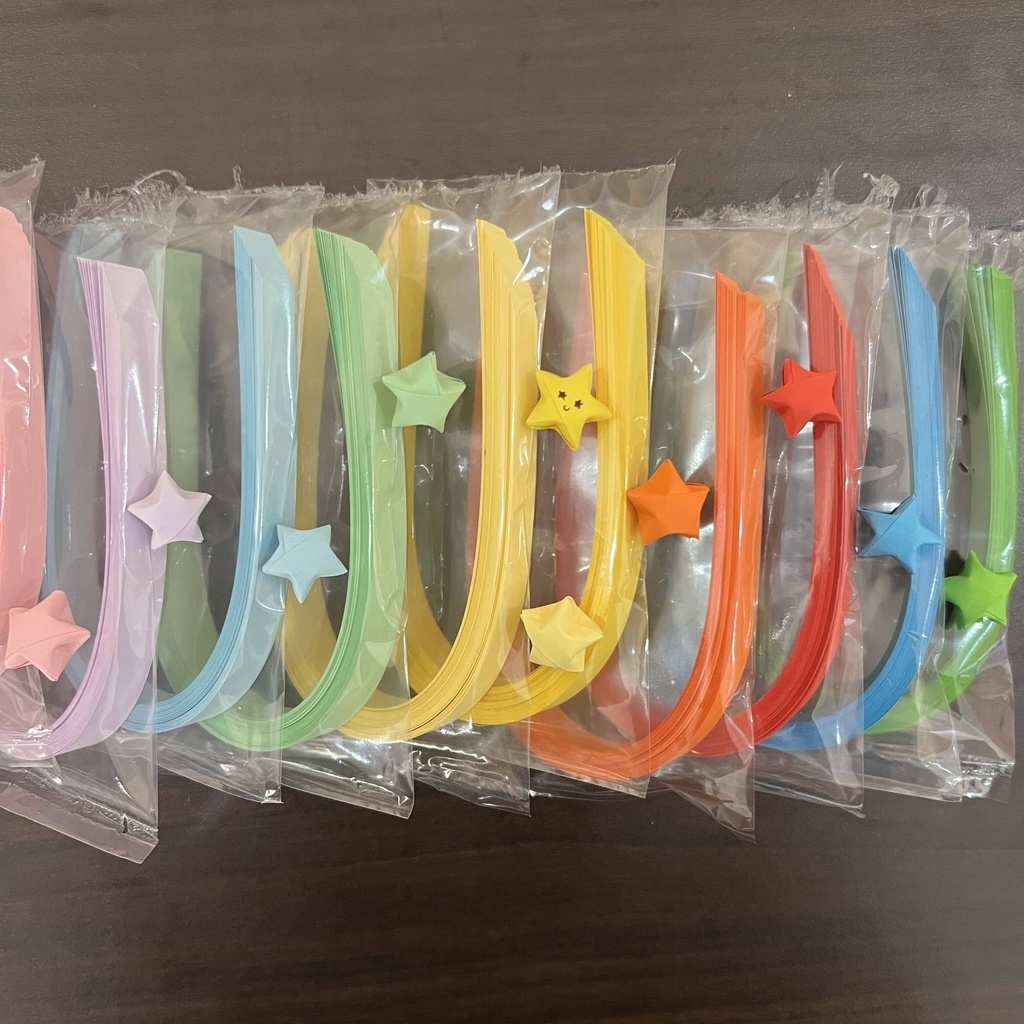 Jual Kertas Bintang Paper Star Kertas Lipat Origami Kerajinan Hiasan ...