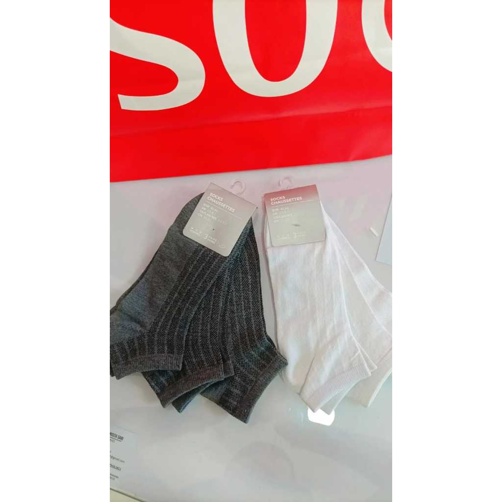 Jual MINISO Breathable Mesh Men's Ankke Socks 3 PAIRS | Shopee Indonesia