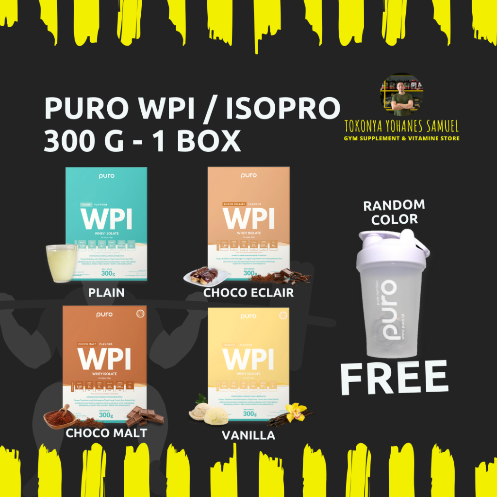 Jual Puro Whey Protein Isolate WPI 300 gr - 10 serving | Shopee Indonesia