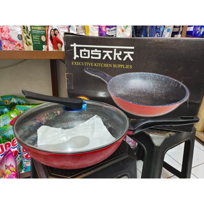 Jual Tosaka kitchen property || wajan panci wok pan nano silver coating ...