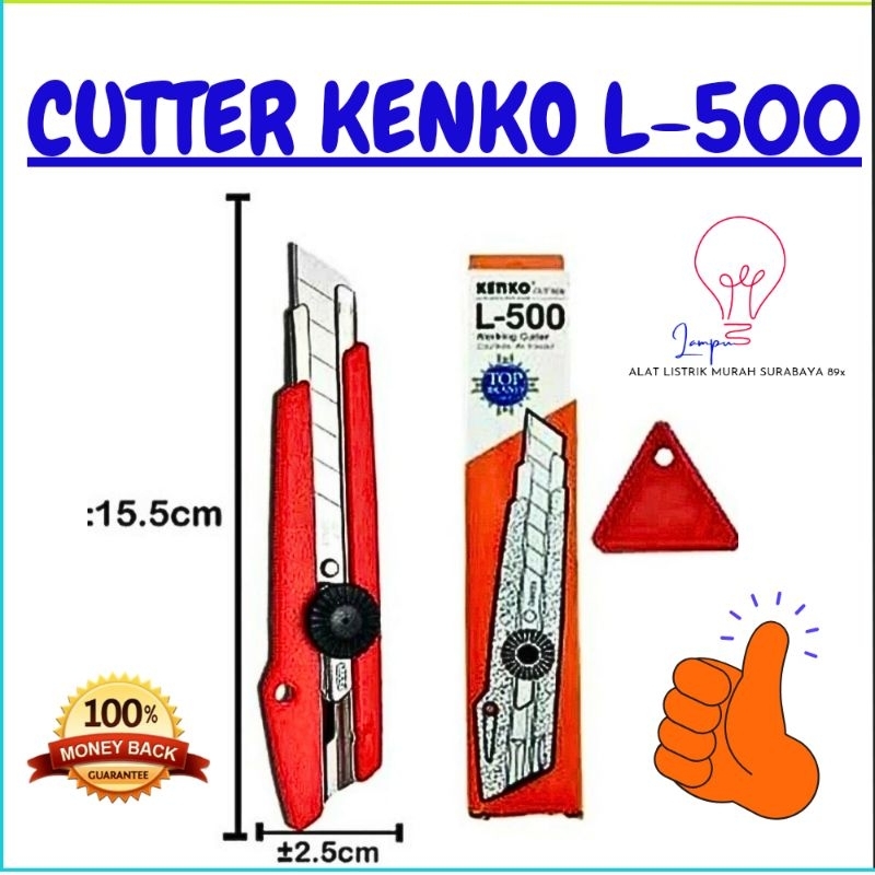 Jual Cutter Besar Pisau L500 Kenko ( Bijian ) | Shopee Indonesia
