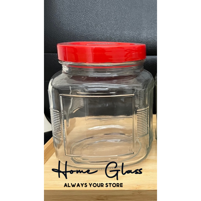 Jual TOPLES GELAS KACA KOTAK BESAR 1 LITER Tempat Penyimpanan Makanan ...