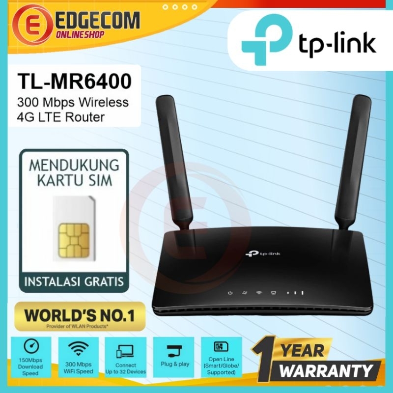 Jual Home Router TPLINK TL-MR6400 4G LTE Unlock All Operator / TP-LINK ...