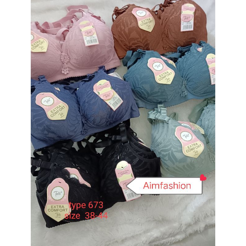 Jual BH TEli Bra Pakaian Dalam Wanita Cup B Full RENDA Art 673 Tampa ...