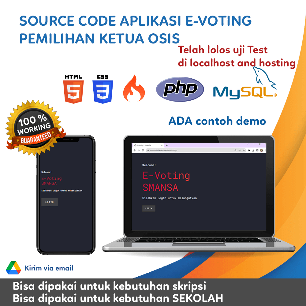 Jual Source Code Aplikasi E-Voting 100% WORK Berbasiskan Web Codeigniter | Shopee Indonesia
