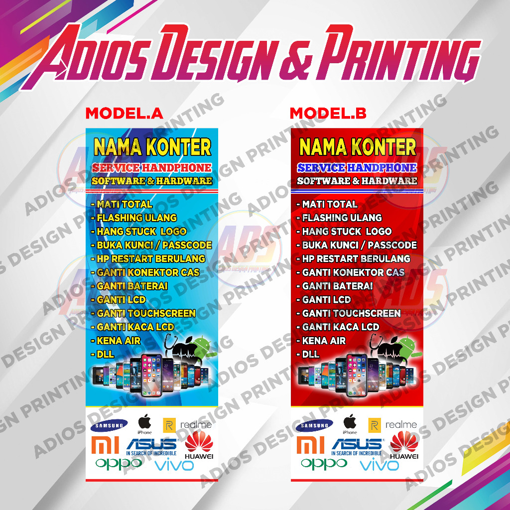 Jual BANNER SPANDUK SERVICE HP / SPANDUK SERVICE HP | Shopee Indonesia