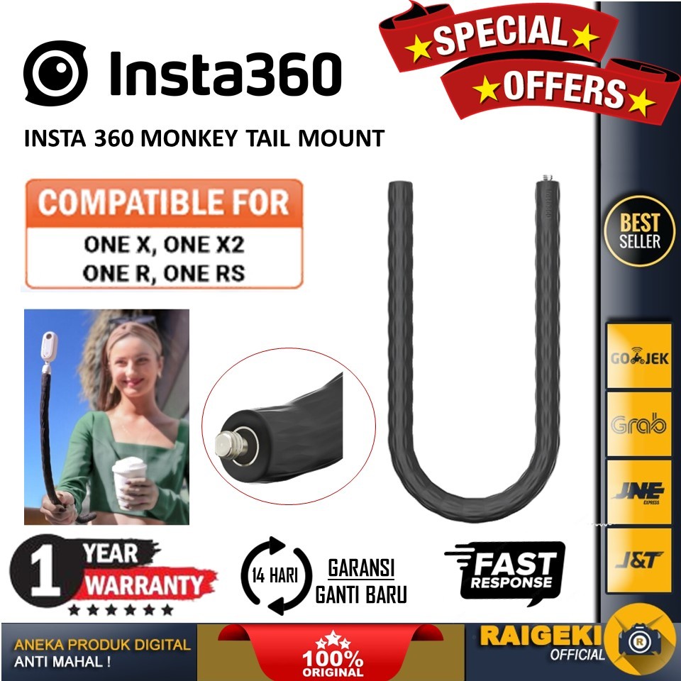 Jual Insta360 Monkey Tail Mount Flexible Stick Insta 360 Action Cam | Shopee Indonesia