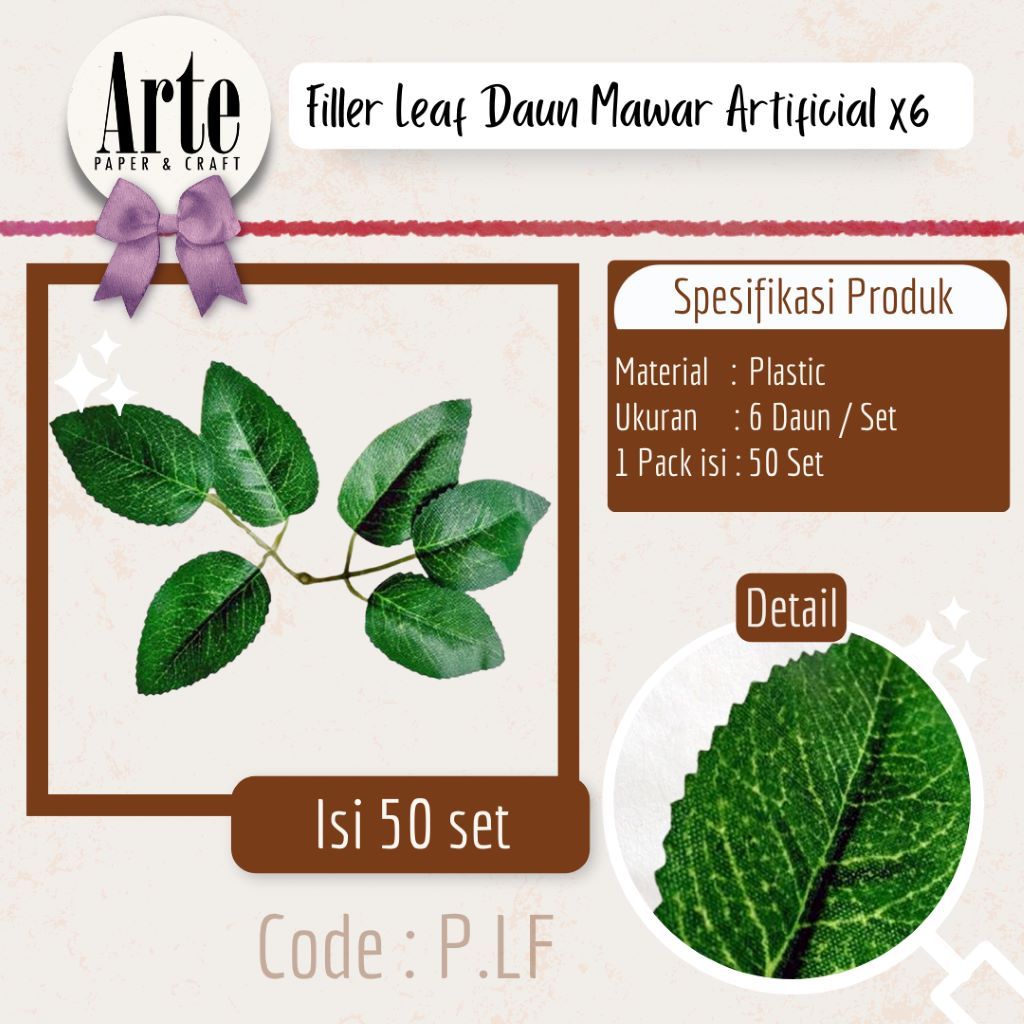 Jual 50pcs Daun Mawar Artificial Mirip Asli Bahan Kain Filler Leaf x6 ...