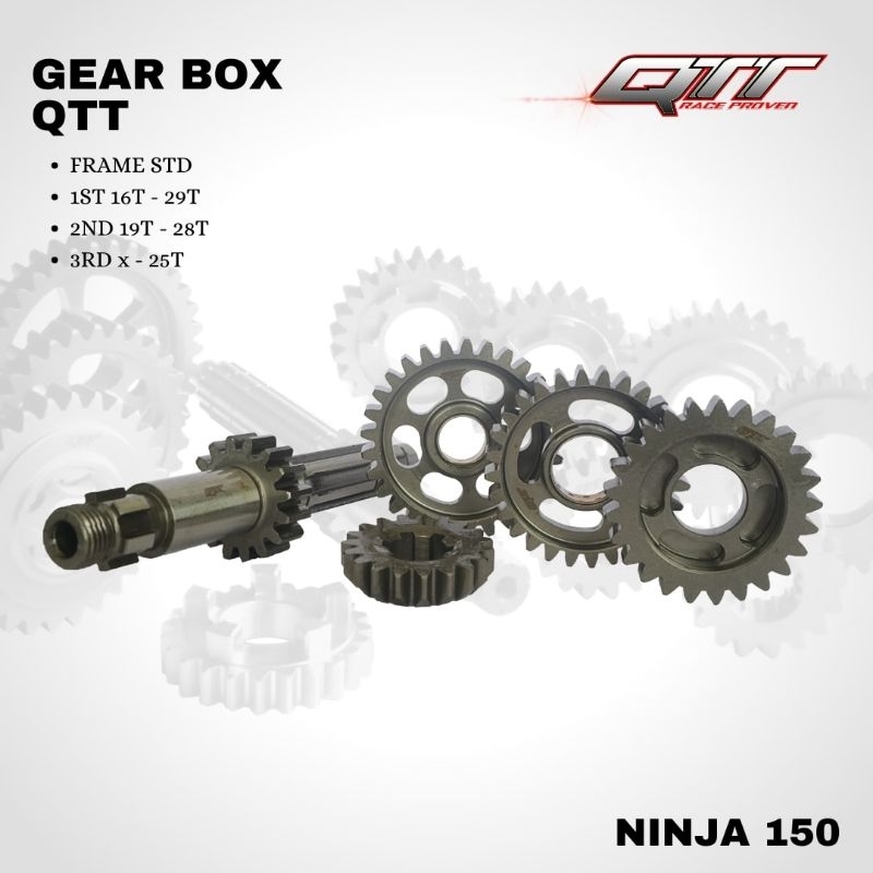Jual Gearbox Rasio Ninja R RR Frame Std 155cc Kompetisi QTT Racing ...