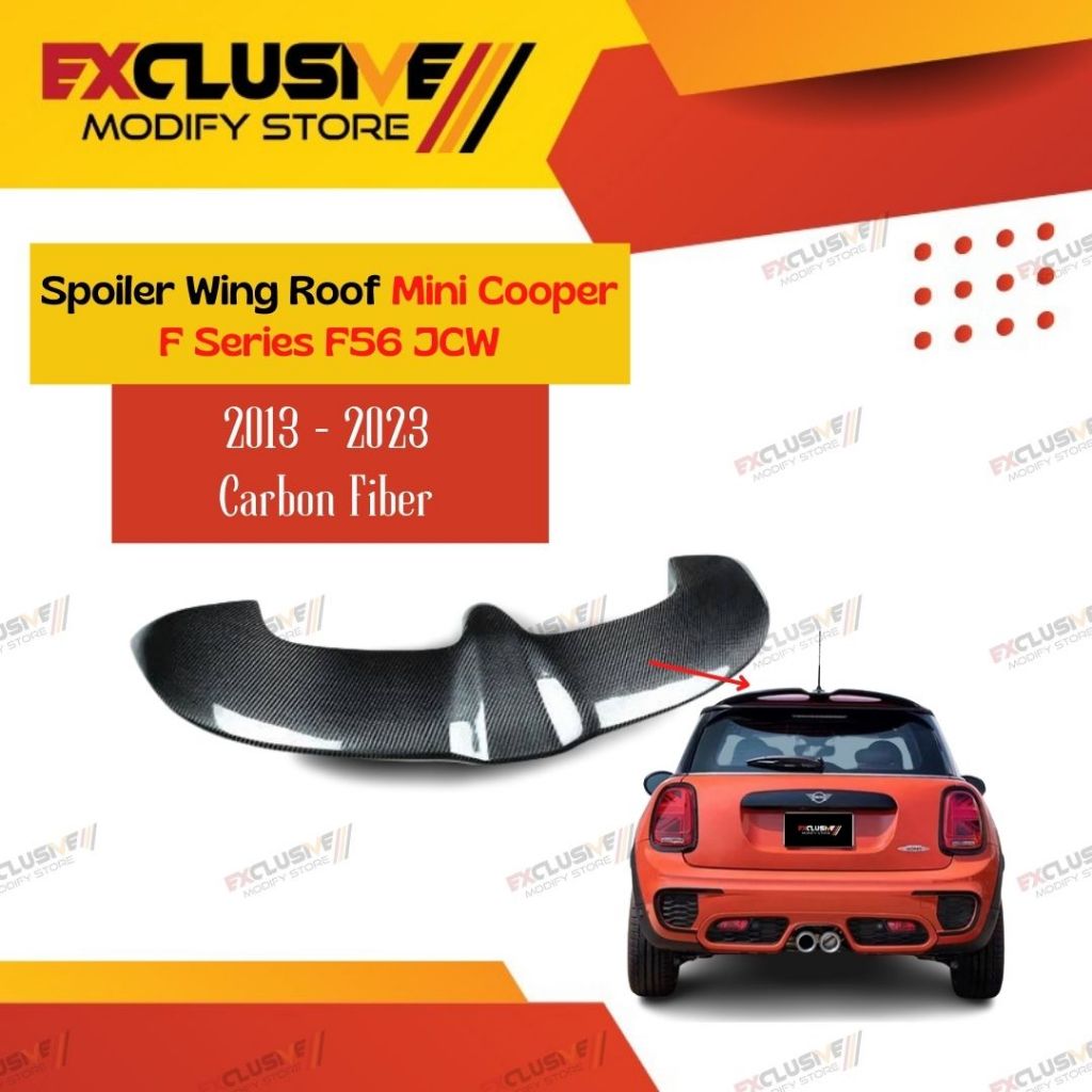 Jual MINI COOPER F SERIES F56 JCW SPOILER WING ROOF CARBON FIBER ...
