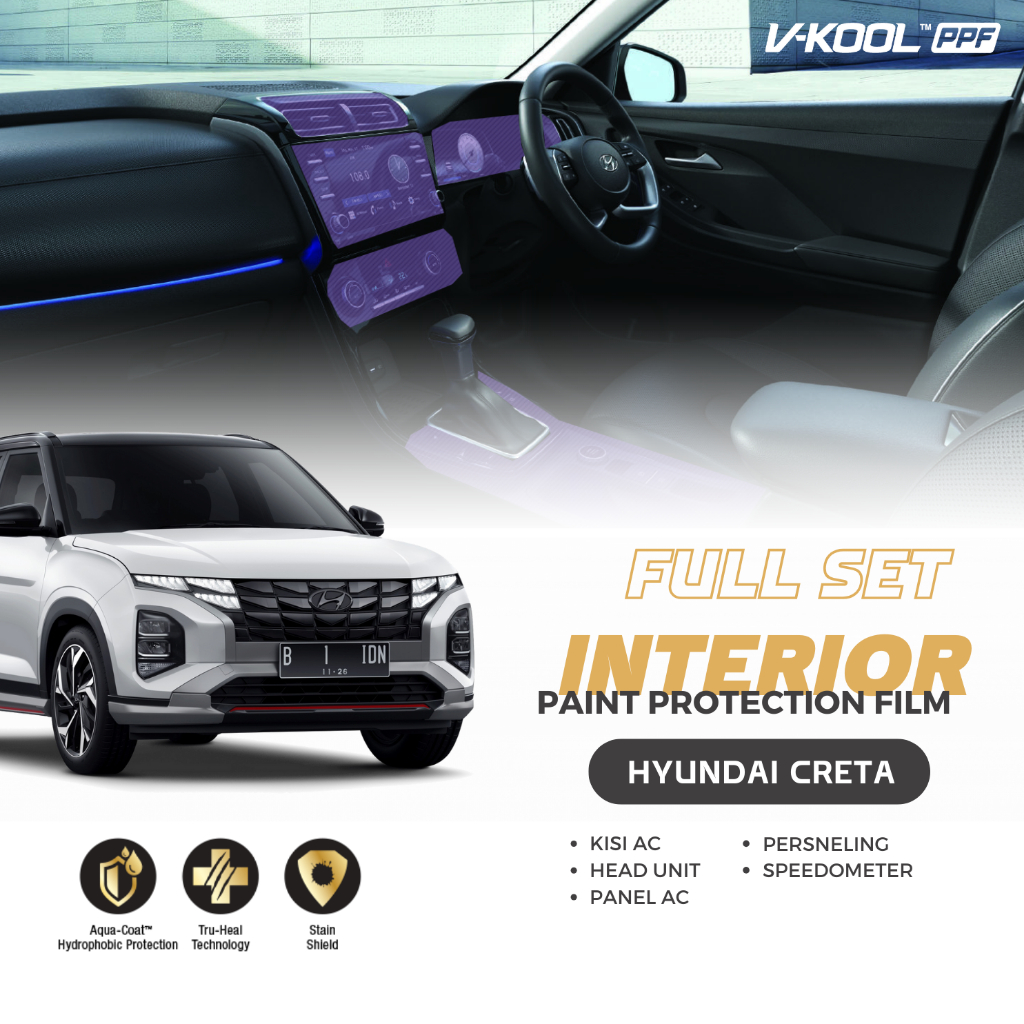 Jual VKOOL PPF Interior Protector Hyundai Creta - Full Set | Shopee ...