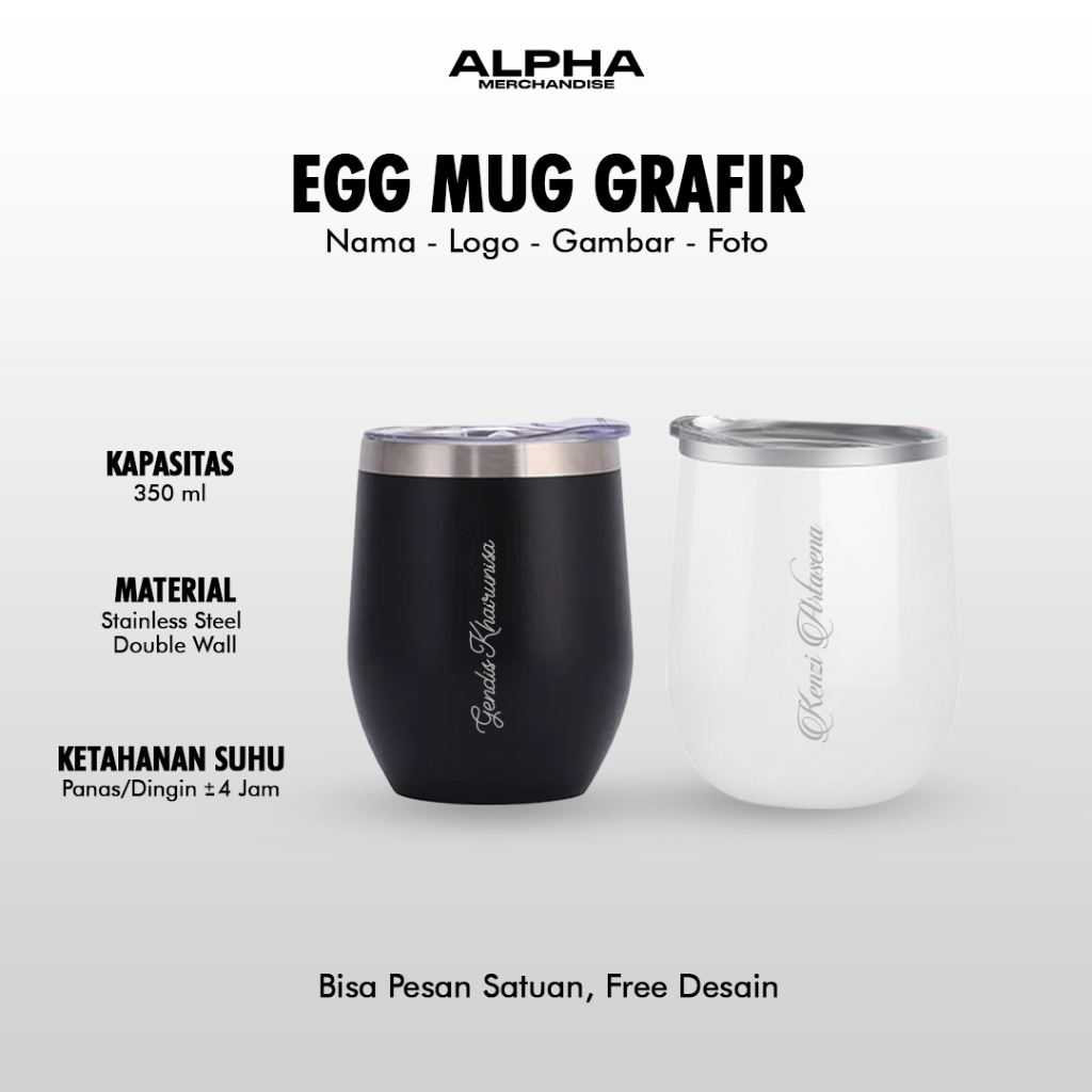 Jual MUG EGG GRAFIR / MUG TELUR / MUG SHAPED CETAK NAMA DAN LOGO ...