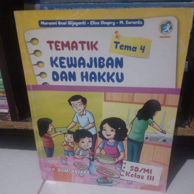 Jual Tematik Kewajiban dan hakku tema 4 kelas 3 sd edisi revisi | Shopee Indonesia