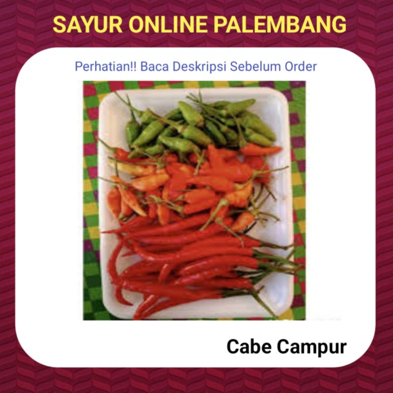 Jual Cabe Merah Campur Rawit Burung - Pasar Toko Sayur Online Palembang ...
