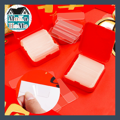 Jual Perekat Double Tape Mini isi 60 Pcs Transparan FREE BOX Tape ...