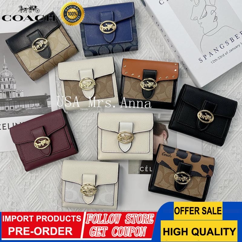 Jual Dompet Wanita Coach Klip Pendek Dompet Lipat Penutup Flip Klip ...