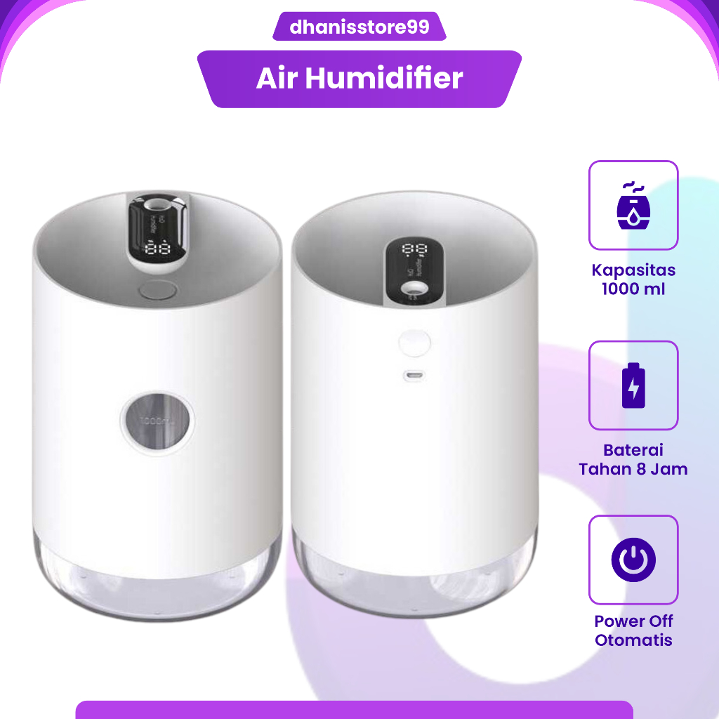 Jual Air Humidifier Pelembab Udara Portable Aromatherapy 1000ml ...