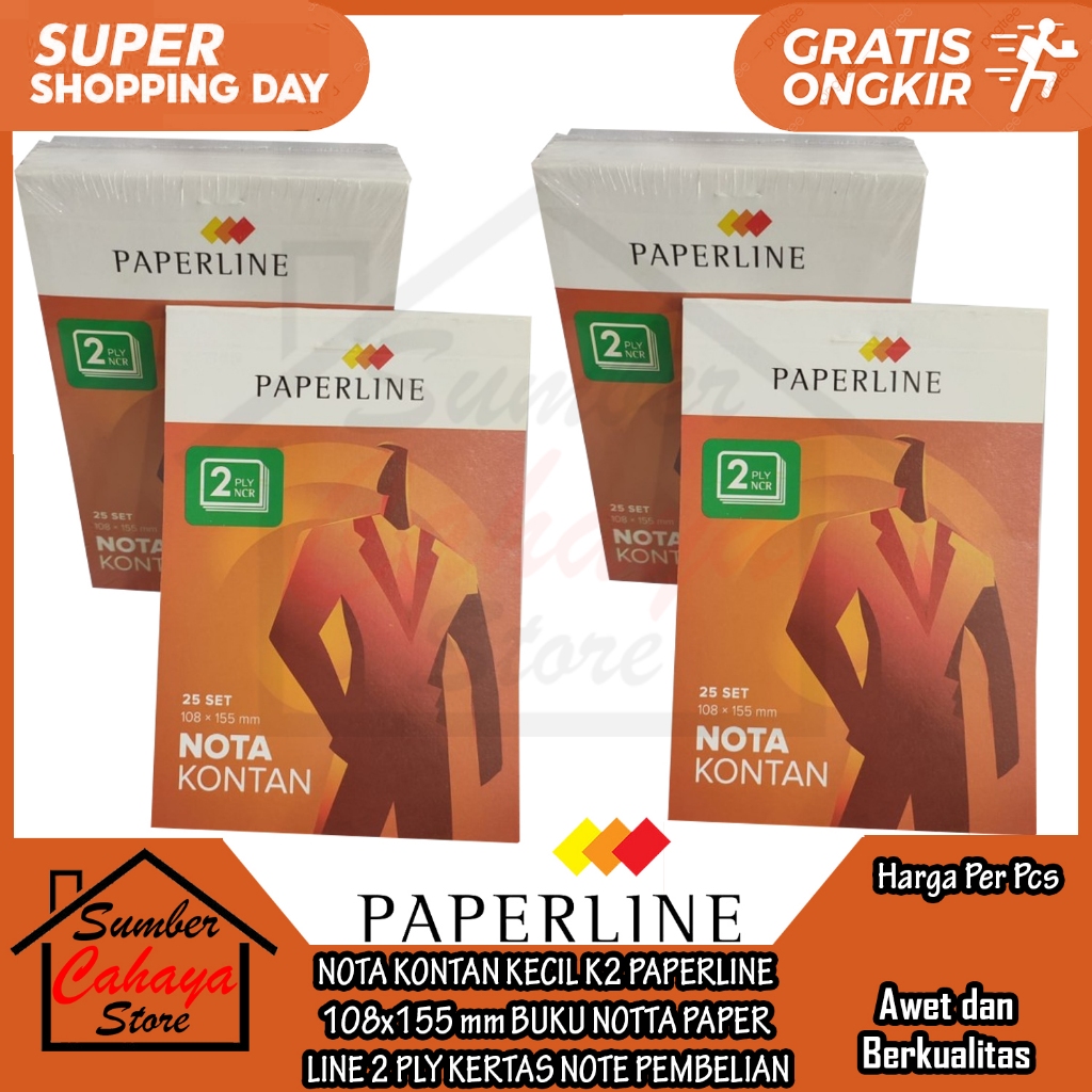Jual NOTA KONTAN KECIL K2 PAPERLINE 108x155 mm BUKU NOTTA PAPER LINE 2 ...