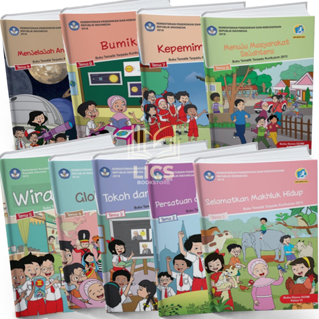Jual Buku Tematik SD Kelas 6 SEMESTER 1 TEMA 12345 DAN SEMESTER 2 TEMA 6789 Revisi 2017 ...