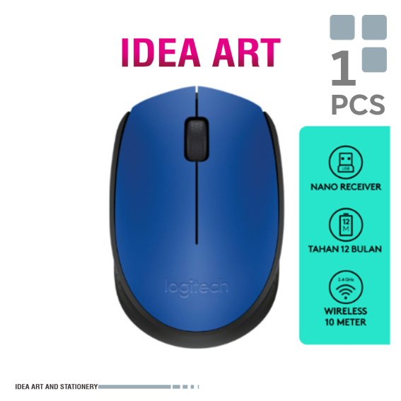 Jual Logitech M171 Mouse Wireless untuk Windows, Mac, ChromeOS - Blue ...
