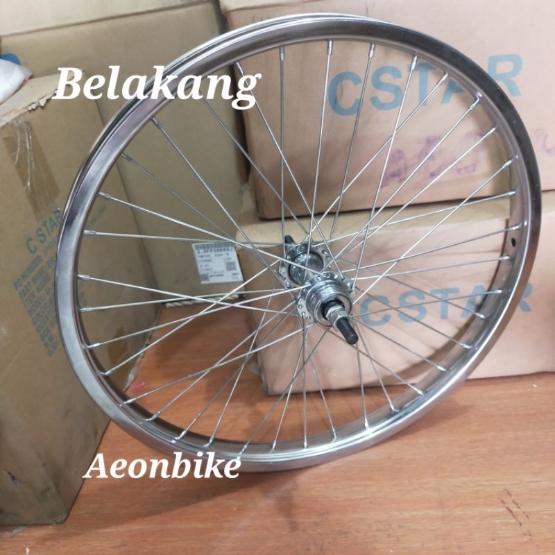 Jual velg pelek set jadi ukuran 20 inch untuk sepeda ukuran 20 inch ...