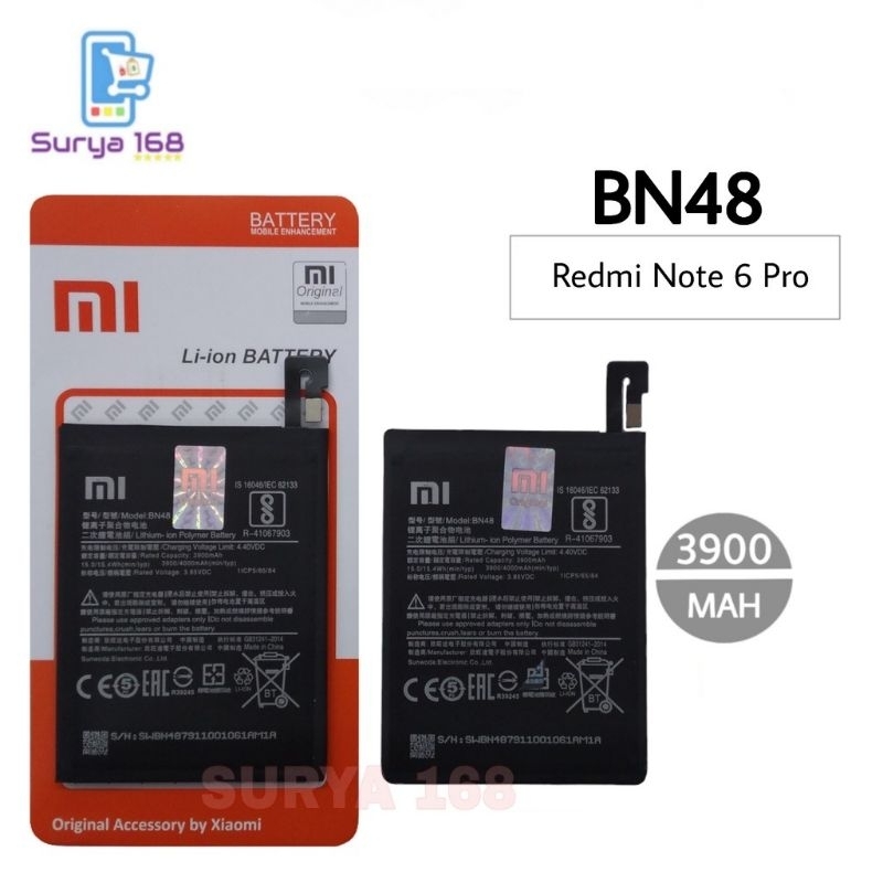 Jual BATTERY BATERAI BATTERE BATRE XIAOMI REDMI NOTE 6 PRO BN-48 BN48 ...