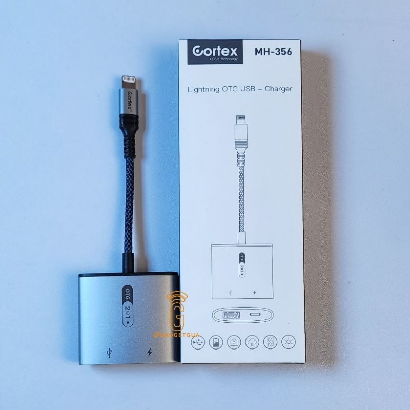 Jual OTG iPhone MH356 Cortex OTG USB to Lightning 2 in 1 with charger ...