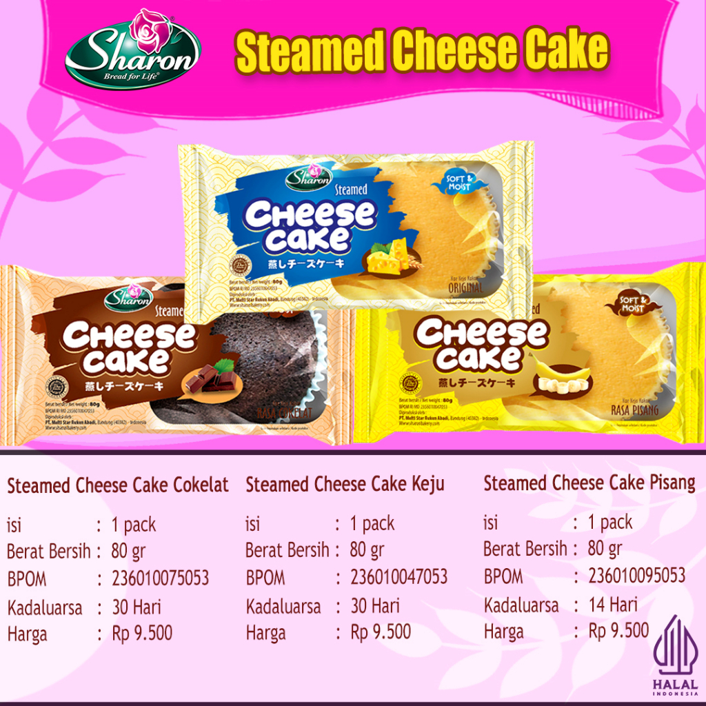 Jual Steamed Cheese Cake Sharon Bakery 80gr | Shopee Indonesia