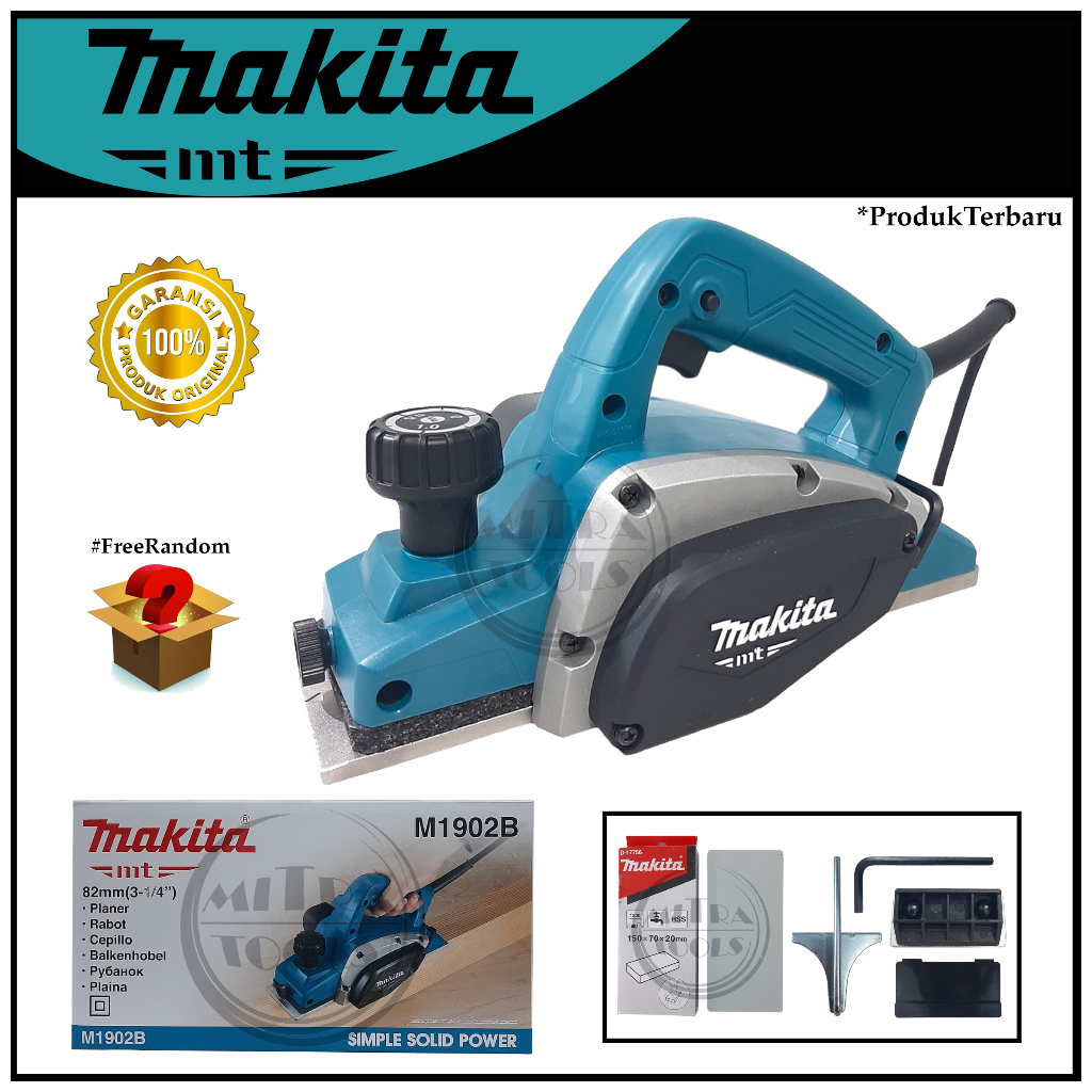 Jual MAKTEC MT192 / MAKITA M1902B Mesin Planer Serut Kayu Pasah Ketam ...