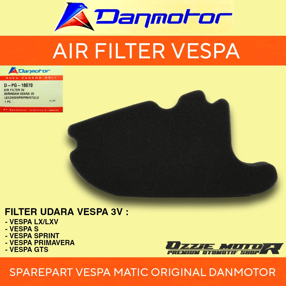 Jual DANMOTOR AIR FILTER / SARINGAN UDARA ORIGINAL VESPA MATIC VESPA LX ...