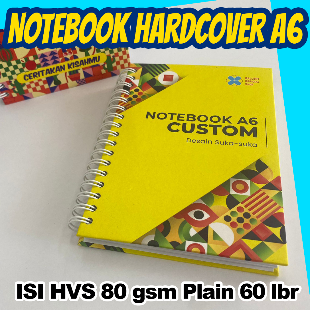 Jual Blocknote Hardcover Custom A6 - Isi HVS Plain 60 lembar | Shopee ...