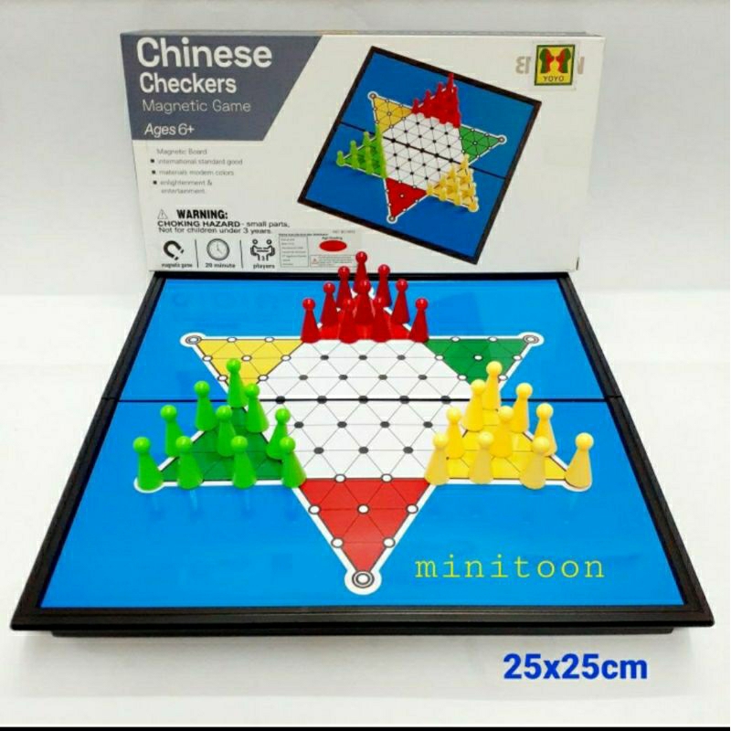 Jual HALMA MAGNETIC Mainan Board Games Chinese Checkers Magnetic ...