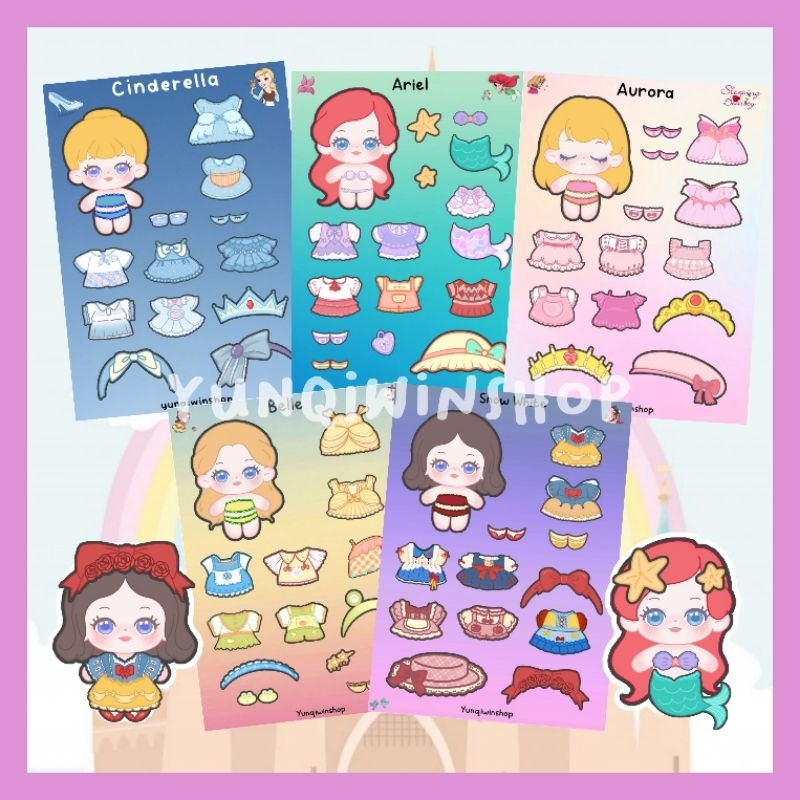 Jual Paper doll bp bp an princess disney mainan bongkar pasang boneka ...