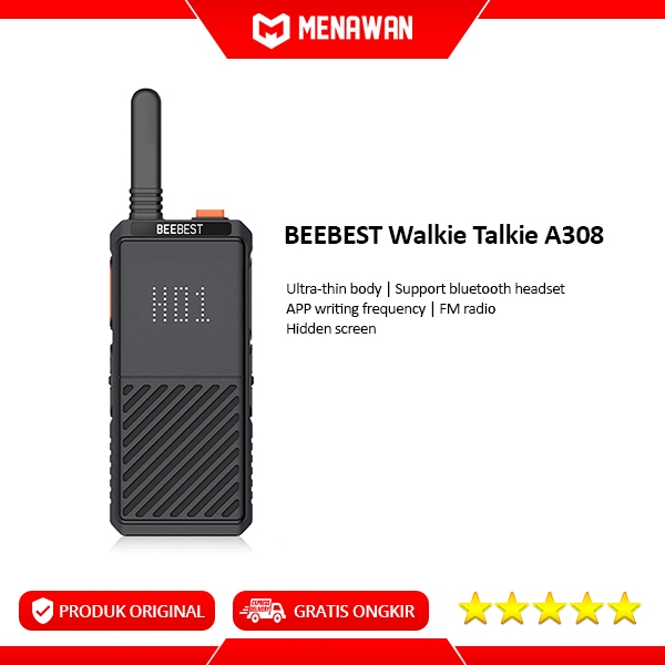 Jual Beebest Walkie Talkie A308 Ultra Slim HT Intercom FM Radio Interphone Original | Shopee ...