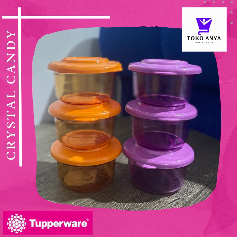 Jual CRYSTAL CANDY SET TUPPERWARE / WADAH MANGKOK MPASI TUPPERWARE ...