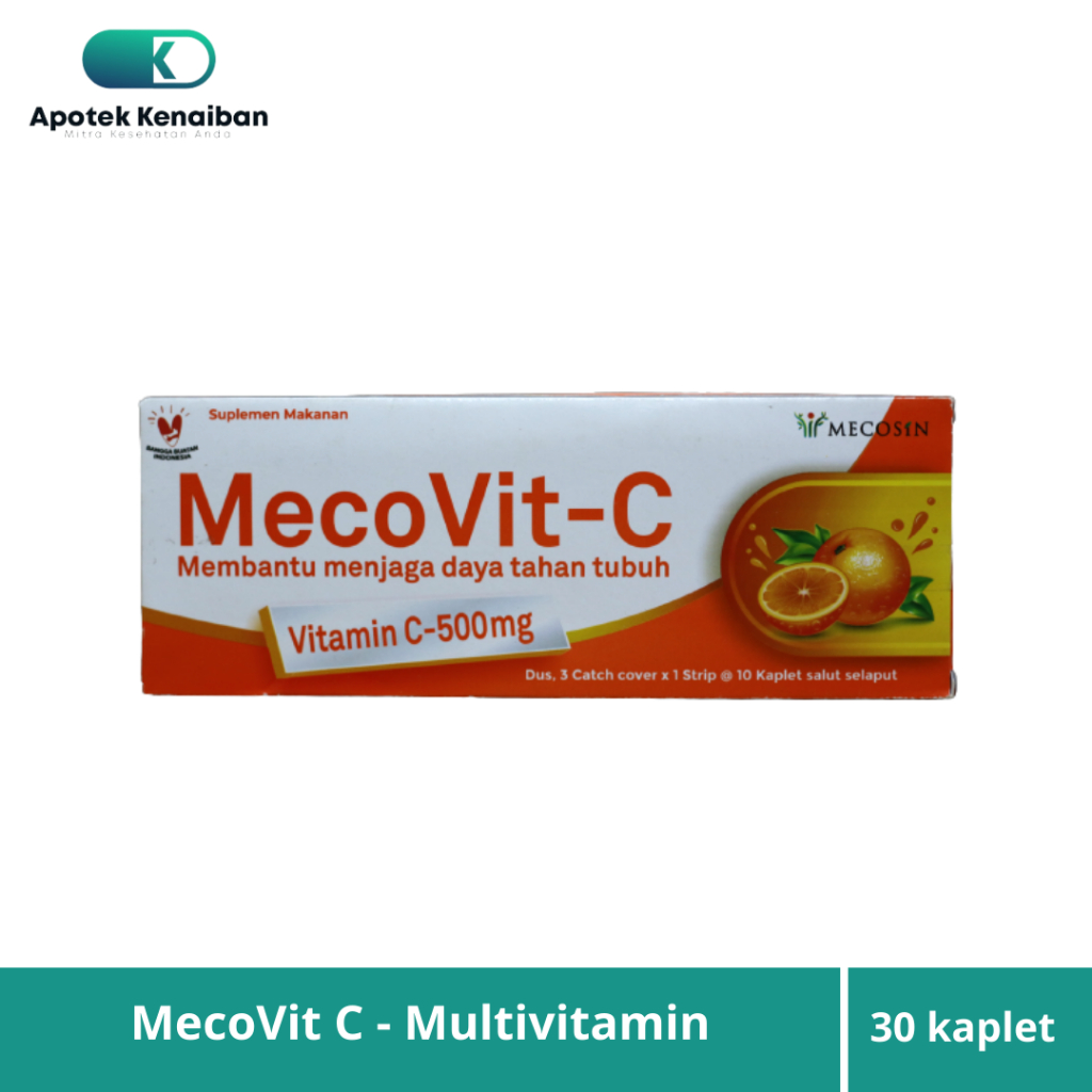 Jual MECOVIT C MULTIVITAMIN VITAMIN C 500 MG ISI 30 KAPLET | Shopee ...