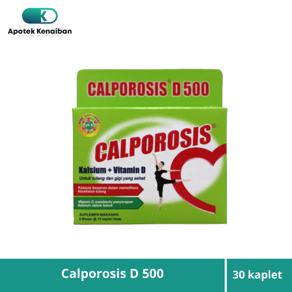 Jual CALPOROSIS D 500 VITAMIN D + KALSIUM SUPLEMEN IBU HAMIL / CEGAH ...