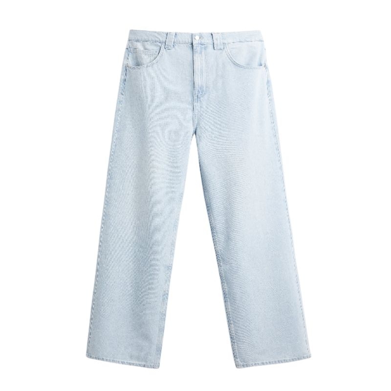 Jual Sai - Desire Blue Denim Long Pants Loose Fit | Shopee Indonesia