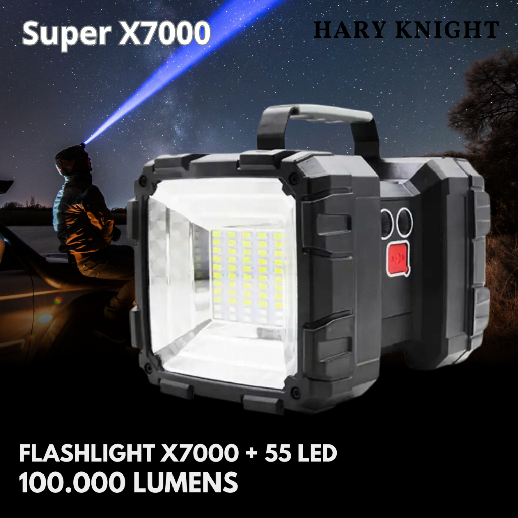 Jual Senter LED Flashlight Besar X7000 Super Terang 100000 Lumens Water ...