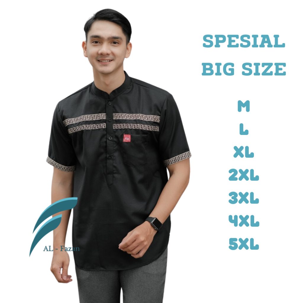 Jual Baju koko Jumbo Baju Koko Kurta Jumbo lengan pendek Bahan katun ...