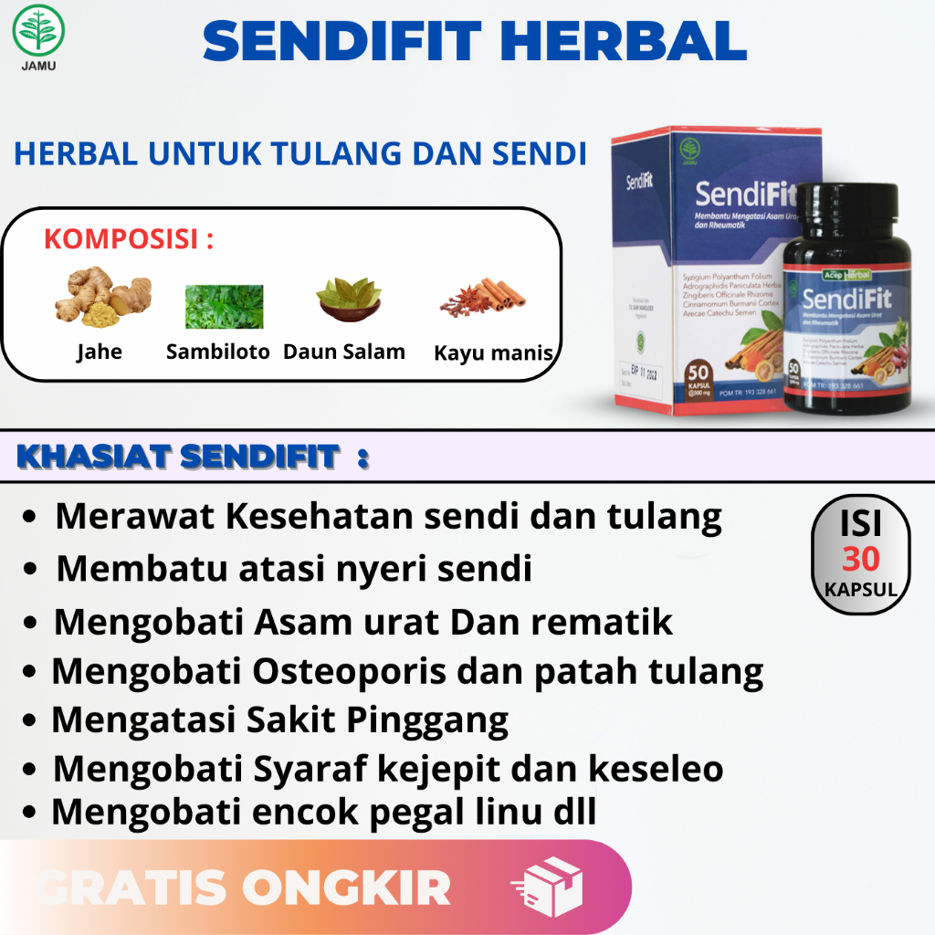 Jual Obat Khusus Atasi Masalah Tulang & Persendian Sendifit Herbal ...
