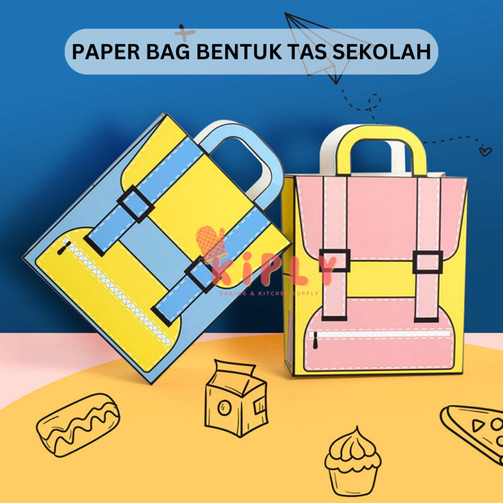 Jual Paper Bag Bentuk Tas Sekolah/Paper Goodie Hand Bag/Tas Kertas Kado ...