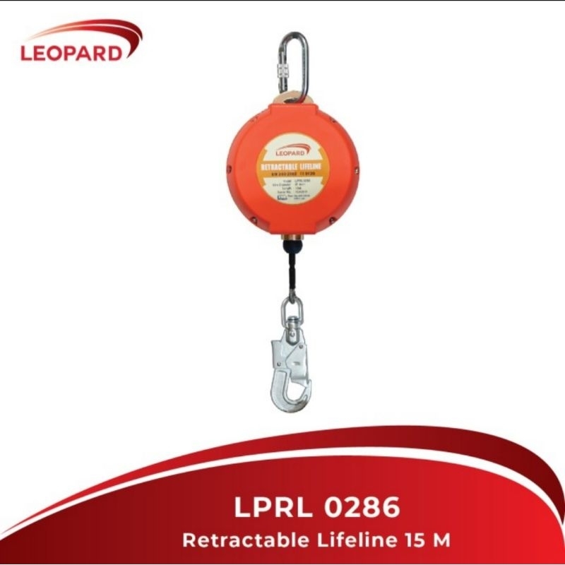Jual Retractable Lifeline 15 Meter Standar EN 360 - Safety Retractable Lifeline 15M Leopard LPRL ...