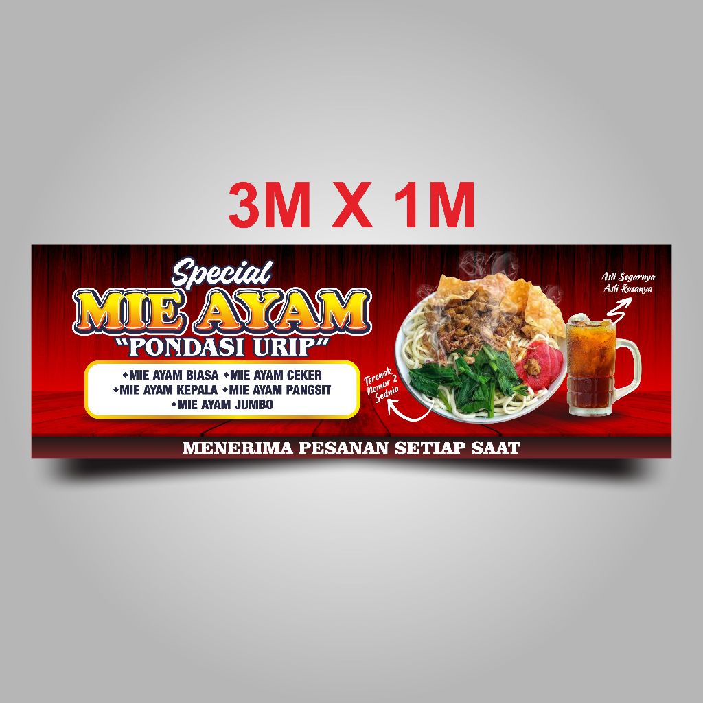 Jual Banner Mie Ayam Bakso – Desain Custom Warung Tahan Cuaca - Cetak ...