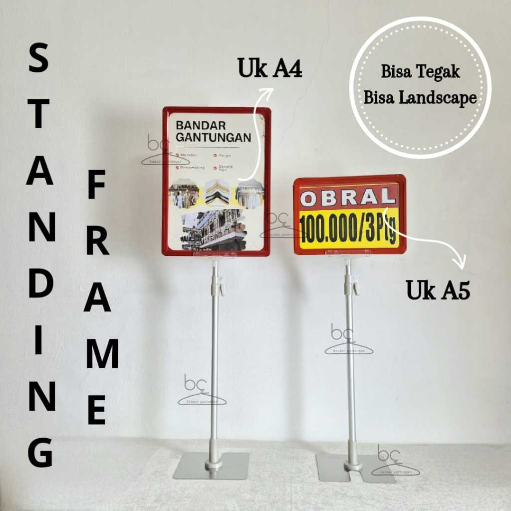 Jual Standing Promo A4 Dan A5 Display Harga Frame Pajangan Harga Promo ...